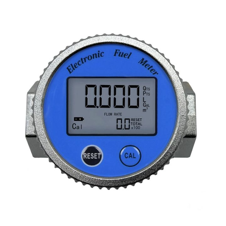 DN20MM Flow Meter Blue High Precision Electronic Turbine Flowmeter ...