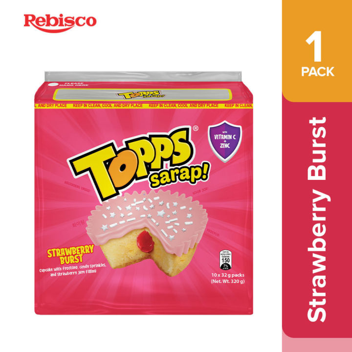 Topps Sarap Strawberry Burst 32g x 10pcs | Lazada PH