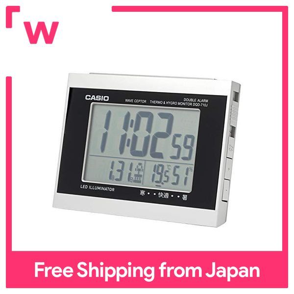 CASIO alarm clock electric wave digital double alarm temperature ...