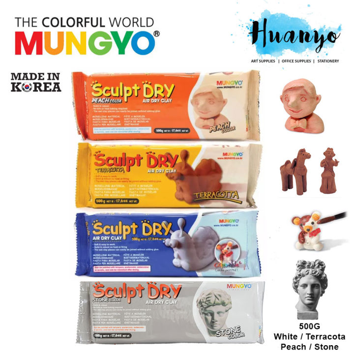 Mungyo Sculpt Dry Modeling Air Dry Clay/Paper Clay 500G - (White ...