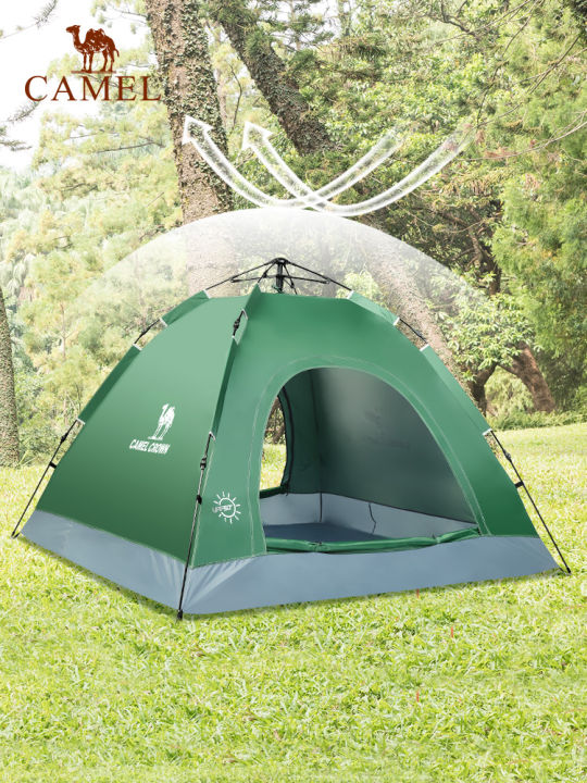 CAMEL CROWN Outdoor Hydraulic Tent Thickened Portable Fully Automatic Pop-up Camping Outdoor ...