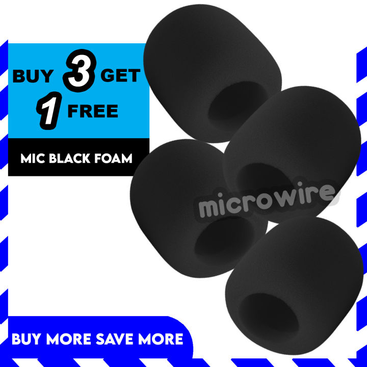 PROMO!!! Black Microphone Foam Makapal Microphone Foam Cover Large Size ...