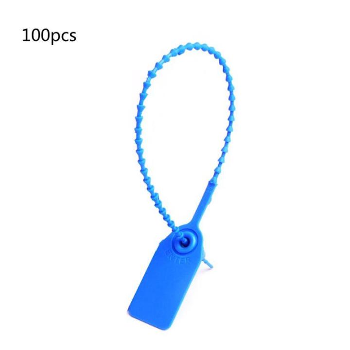 100Pcs Disposable Plastic Pull-Tite Security Seals Signage Numbered ...