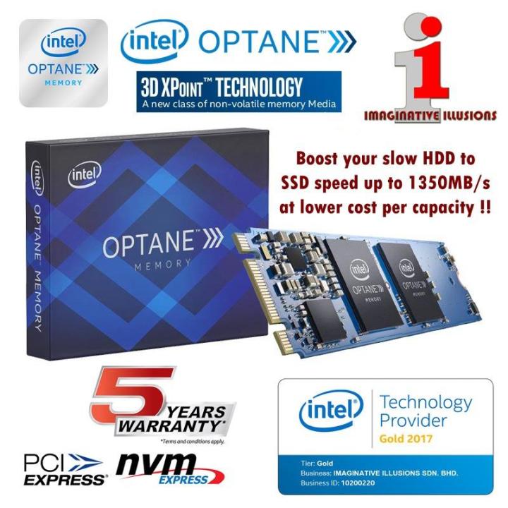 Intel Optane 32GB M.2 2280 PCIe NVMe (Boost HDD speed up to 1,350MB/s ...