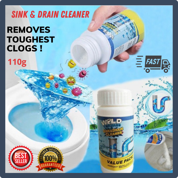 WILD TORNADO SINK AND DRAIN CLEANER clog remover baradong toilet bowl declogger clogged remover ...