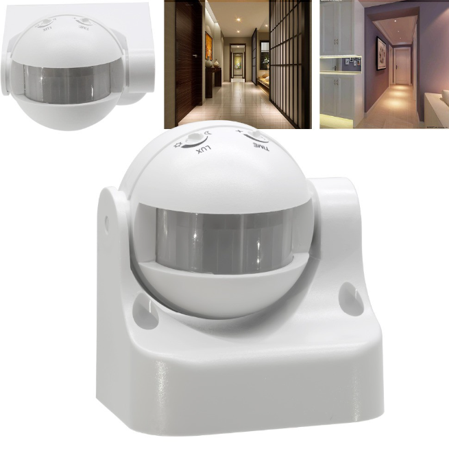 💡Motion Auto Sensor Light 180°Infrared PIR Motion Sensor Detector ไฟ ...