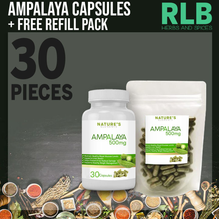Organic Pure Natural Ampalaya (Bittermelon) Capsules (30 Capsules ...