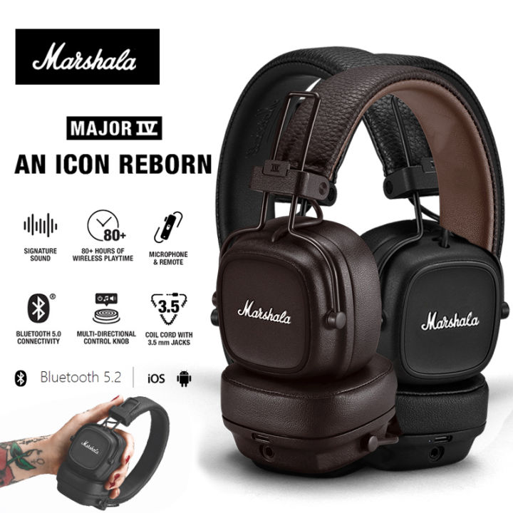 【6 Month Warranty】Marshala MAJOR IV Headphones Bluetooth Portable ...