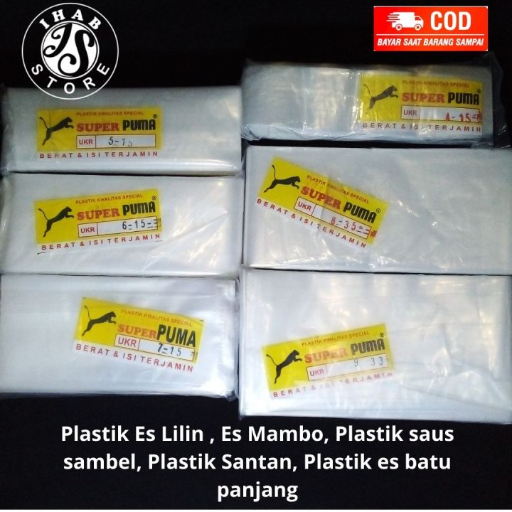 Ihab Store Plastik Pe Es Lilin Ukuran 4 5 6 7 Plastik Es Batu Panjang Ukuran 8 9