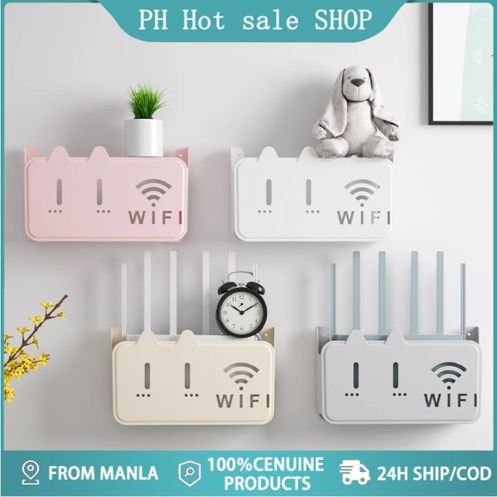 Wifi Router Rack Set-Top Box Rack Tv Router Stand Storage Box Wall ...