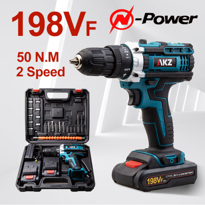 [In Stock] N-Power 198VF Cordless Drill Electric Drill Cordless Drill ...