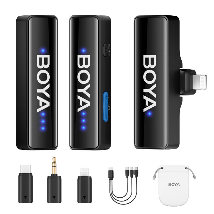 BOYA BOYALINK A1/A2 Wireless Lavalier Microphone for iPhone /Android/Camera/DSLR/iPhone 15,With ...