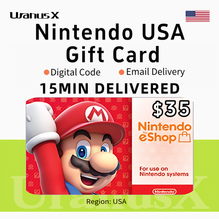 Nintendo USA 35 USD Nintendo eShop Gift Card USA Nintendo Switch Eshop ...