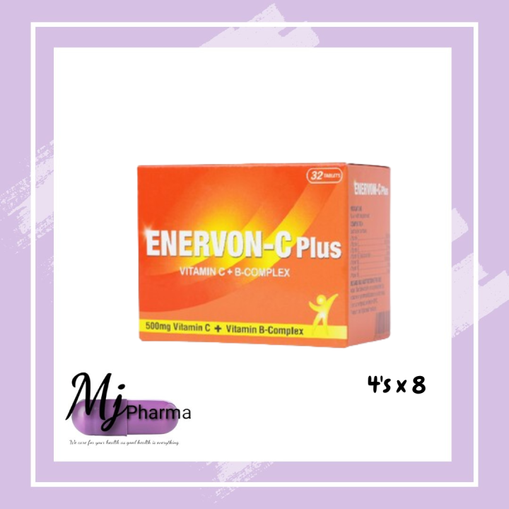 ENERVON-C Plus 32 Film Tablets One-A-Day Vitamin B-Complex with 500mg ...