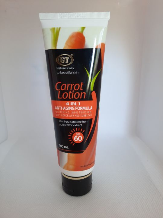 AUTHENTIC GT Carrot Lotion with SPF 60 (100ml) | Lazada PH