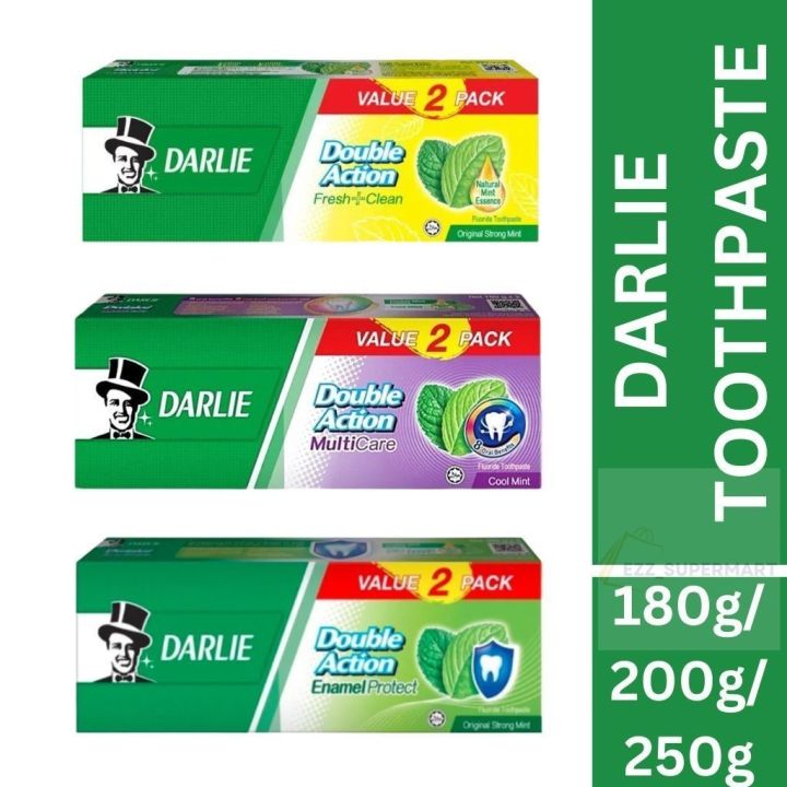 DARLIE Toothpaste Double Action Fresh Clean / Multicare / Enamel Protect (180g/200g/225g/250g ...