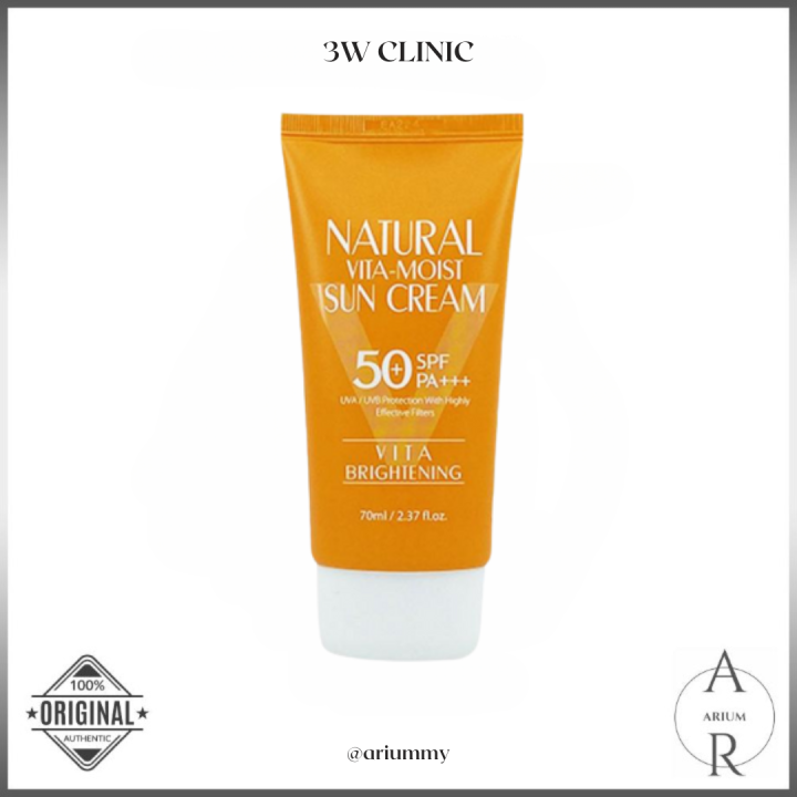 3W CLINIC Vita-Moist Sunscreen SPF50+ PA+++ 70ml [ARIUM] | Lazada