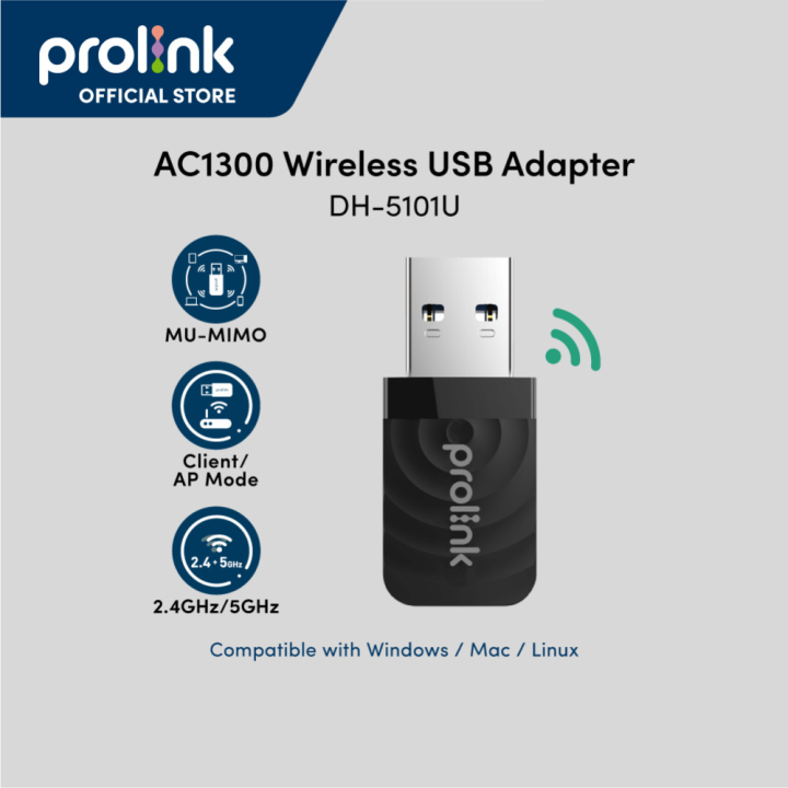 Prolink 10X FASTER DATA TRANFER AC1300 Wireless 3.0 USB WIFI Adapter ...