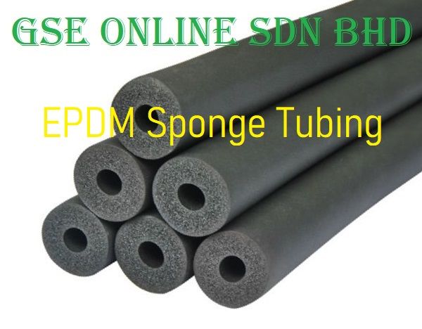 EPDM Sponge Rubber Tubing/Hose, Black, Hardness 40 SRIS, Medium Density ...