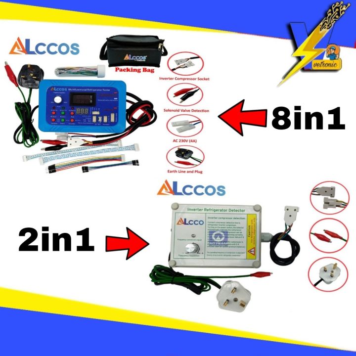 2 IN 1 AND 8 IN 1 ALCCOS REFRIGERATOR INVERTER COMPRESSOR TESTER | Lazada