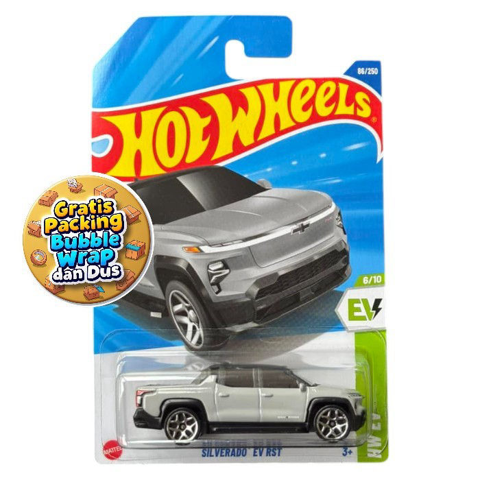Hotwheels Silverado EV RST Silver Lot D 2025 | Lazada Indonesia