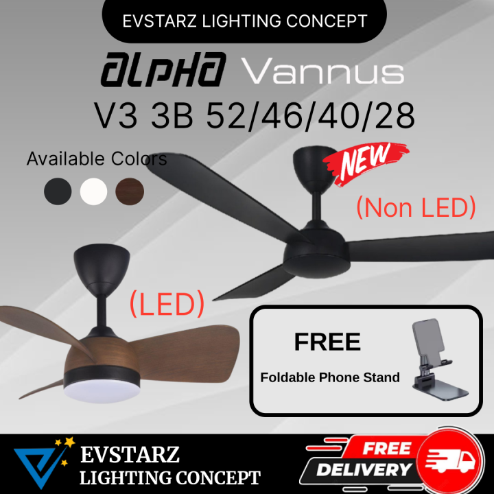 Alpha Vannus V3 LED / Non LED 3B 52/46/40/28 inches DC Remote Ceiling ...