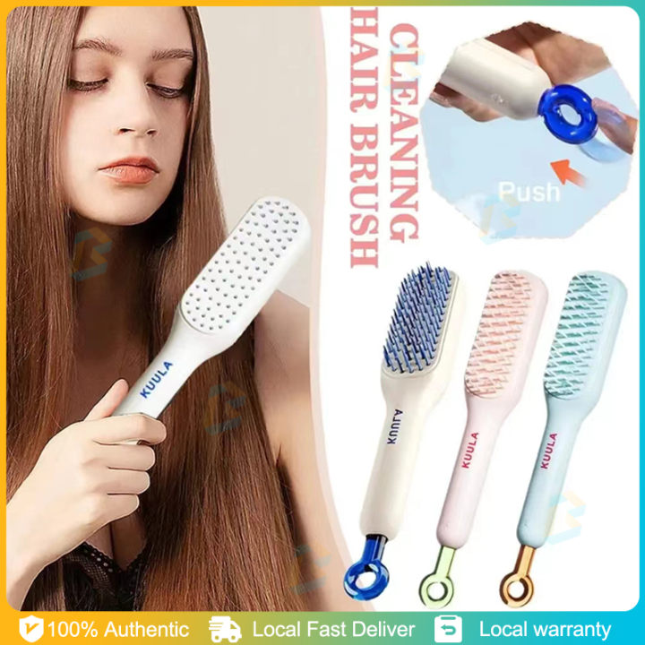 Original Magic Retractable Comb Self Cleaning Hair Brush Massage Anti ...