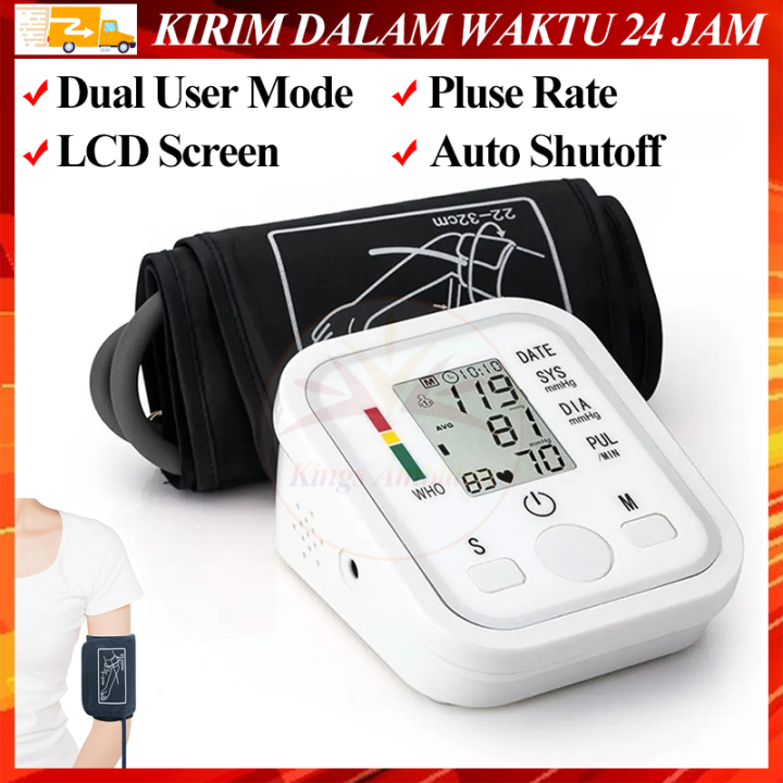 Digital LCD Blood Pressure Monitor Tensimeter Digital Alat Cek Pengukur ...