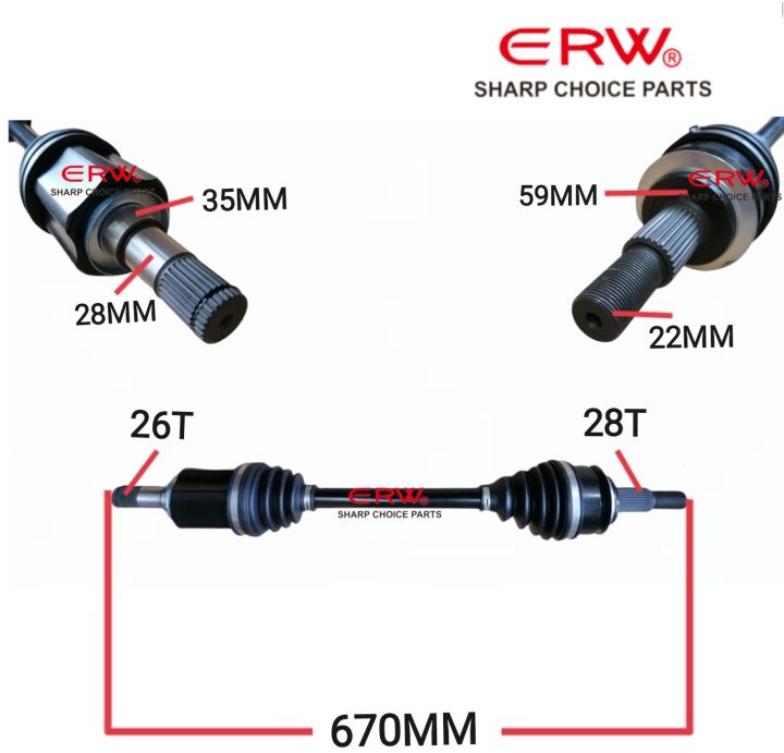 DRIVE SHAFT ASSEMBLY Replacement part no. ( FTC1-25-60X ) MAZDA 3 2014 ...