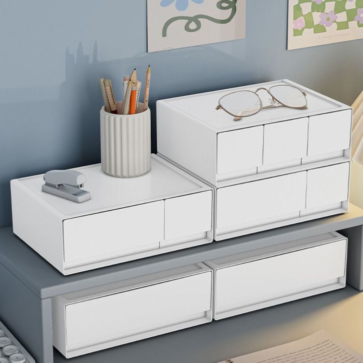 GUANY White Stackable Storage Drawer Drawer Type Plastic Stationery ... GUANY White Stackable Storage Drawer Drawer Type Plastic Stationery ...