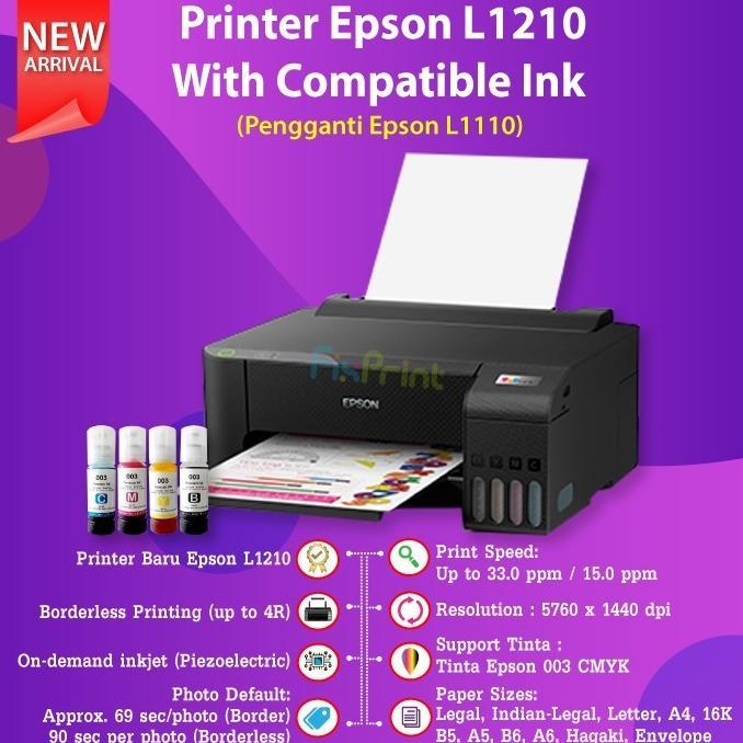 Printer Epson L1210 Ecotank Infus Pabrik Tinta 003 Garansi ...