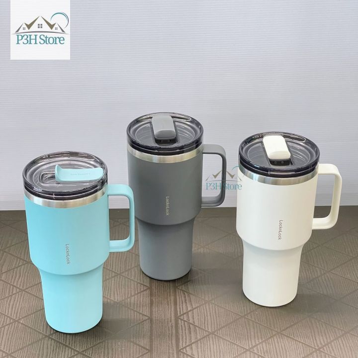 Ly giữ nhiệt LocknLock LHC4326 Metro KING Tumbler 820ml dung tích lớn có quai cầm | Lazada.vn
