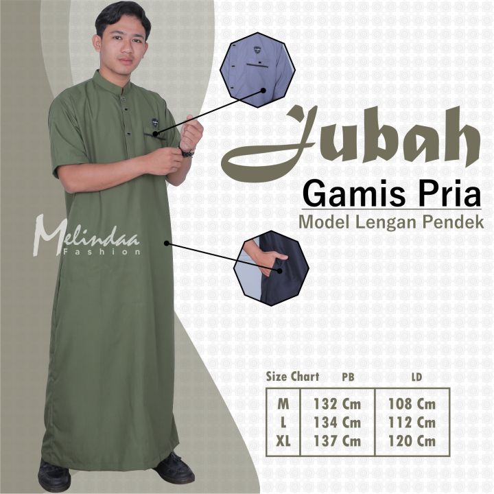 GAMIS PRIA REMAJA DEWASA LENGAN PENDEK MODEL KANCING SULTAN DUBAI ...