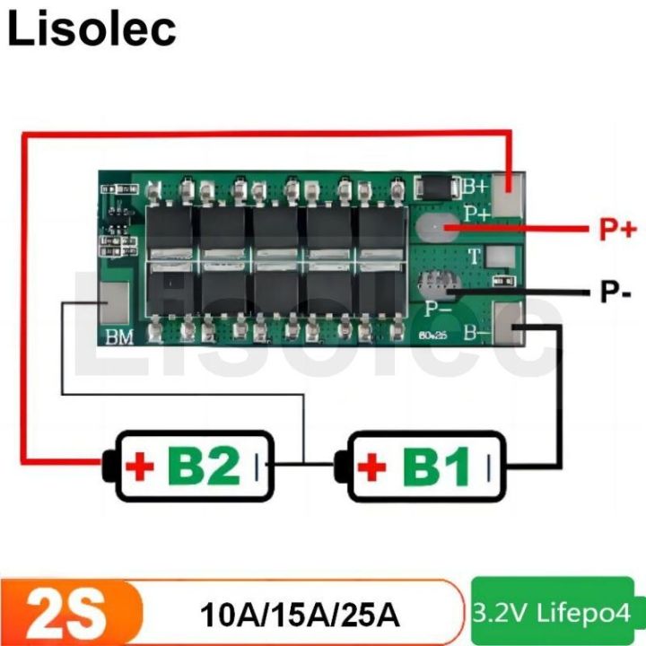 Lifepo4 BMS 2S 6.4V 10A 20A 25A Charge Board Protect Circuit Plates ...