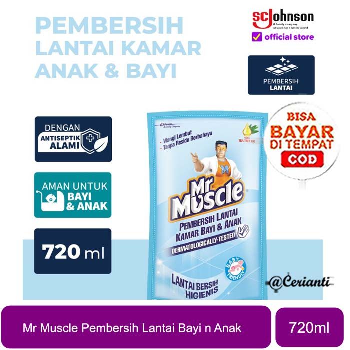 Mr. Muscle Pembersih Lantai Kamar Bayi & Anak Pouch 720 ml CERIANTI LYNN DESIGN | Lazada Indonesia