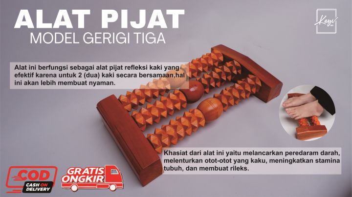 Alat Terapi Kayu Model Gerigi Tiga | Lazada Indonesia