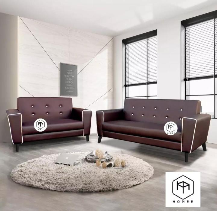 [FREE INSTALLATION] [HOMEE] 2 + 3 SEATER SOFA (PVC) / SOFA MURAH PVC ...