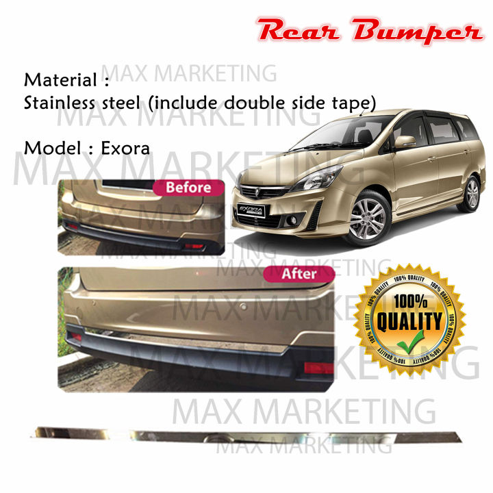PROTON EXORA REAR BUMPER Stainless Steel | Lazada
