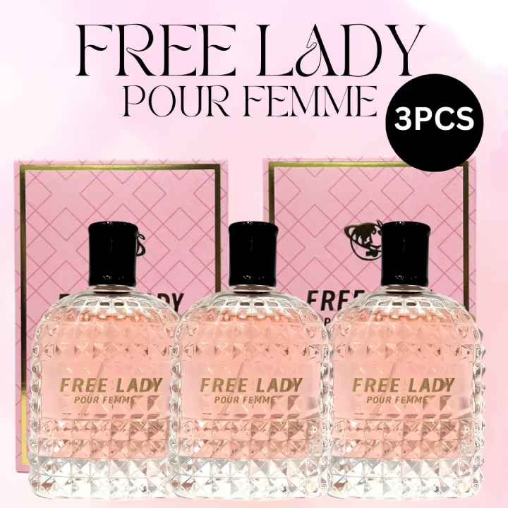 (3PCS)100ml FREE LADY PERFUME LADIES LONG LASTING SWEET PERFUME FRUIT ...