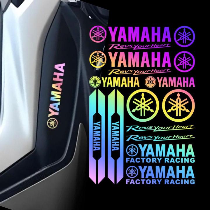 For Yamaha Sticker Motorcycle Fuel Tank Top Box Headlight Helmet ...