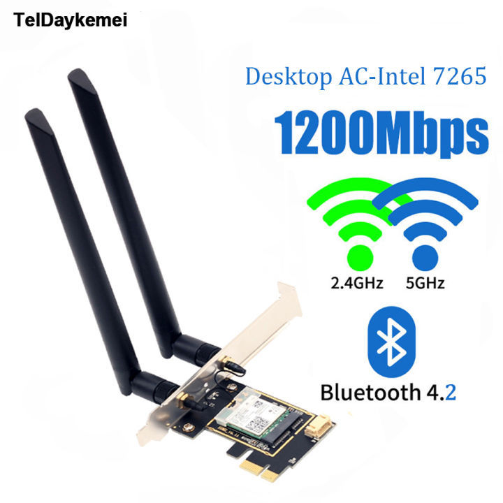 PCi Express 7265AC 2.4G / 5G Dual Band Intel 7265NGW 867Mbps Wireless ...
