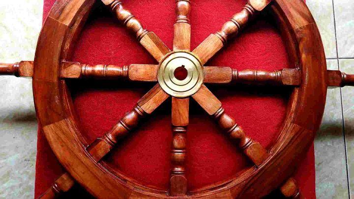 SETIR KEMUDI KAPAL PERAHU 30 Inch (Bahan Kayu Jati) | Lazada Indonesia