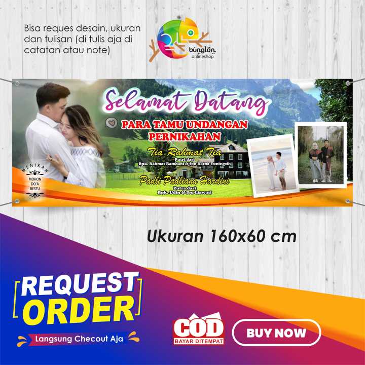 Spanduk Banner Selamat Datang Pernikahan, Tamu Undangan, Keren | Lazada Indonesia