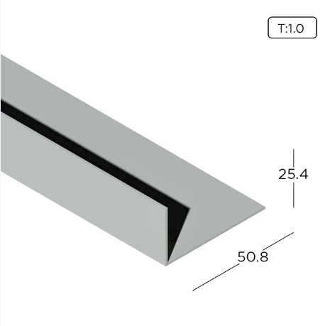 1" x 2" Aluminum Unequal Angle Bar NA Aluminium Angle Corner L Shape ...