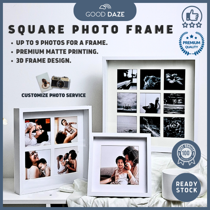 GOOD DAZE 3D Depth Square Photo Frame Collage Photo Frame Square Frame ...