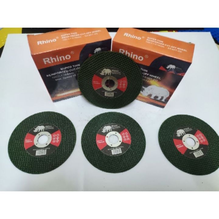 Rhino 4 cutting disc havery duty super thin (per box25pcs) | Lazada PH