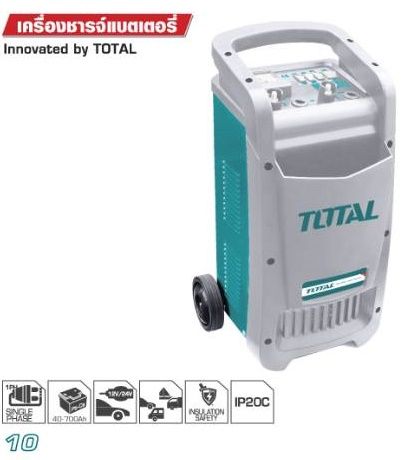 เครื่องชาร์จแบตเตอรี่ TOTAL รุ่นTBC4003 40A ชาร์จแบต+จั๊มสตาร์ท ฉนวน ...