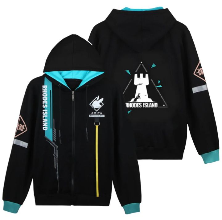 【The-Best】 Arknights Cosplay Hoodie Cartoon Rhodes Island Overcoat ...