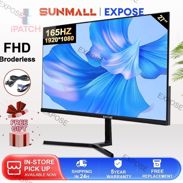 Curved Monitor PC 24 Inch Gaming Monitor HD 1080p 165HZ 75Hz 60HZ with ...