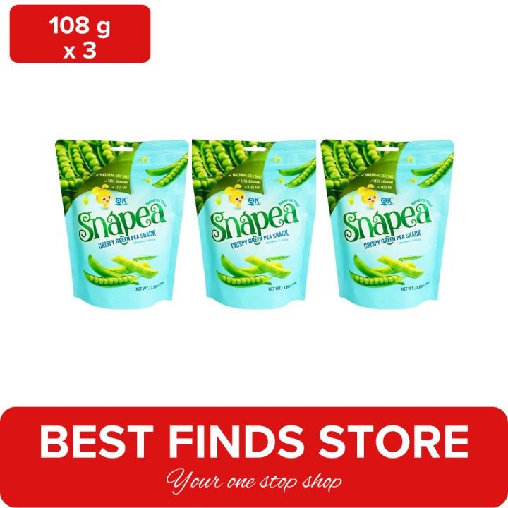 OK Snapea Crispy Green Pea Snack Original Flavor 108g - Pack of 3 ...